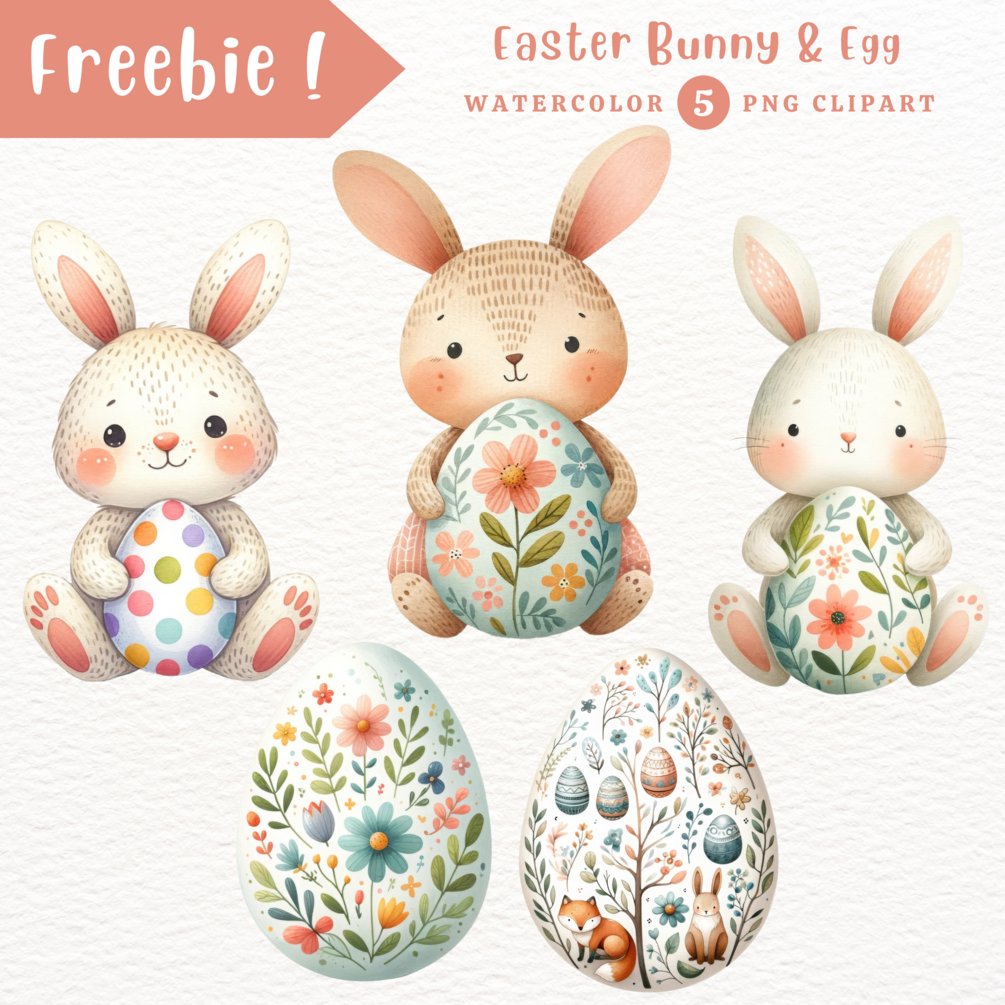 Freebie! Easter Bunny & Egg
