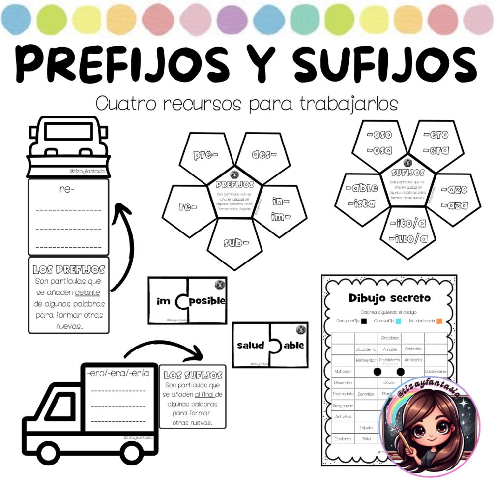 Prefijos Y Sufijos Clip Art Animal Kingdom TEACH DUAL