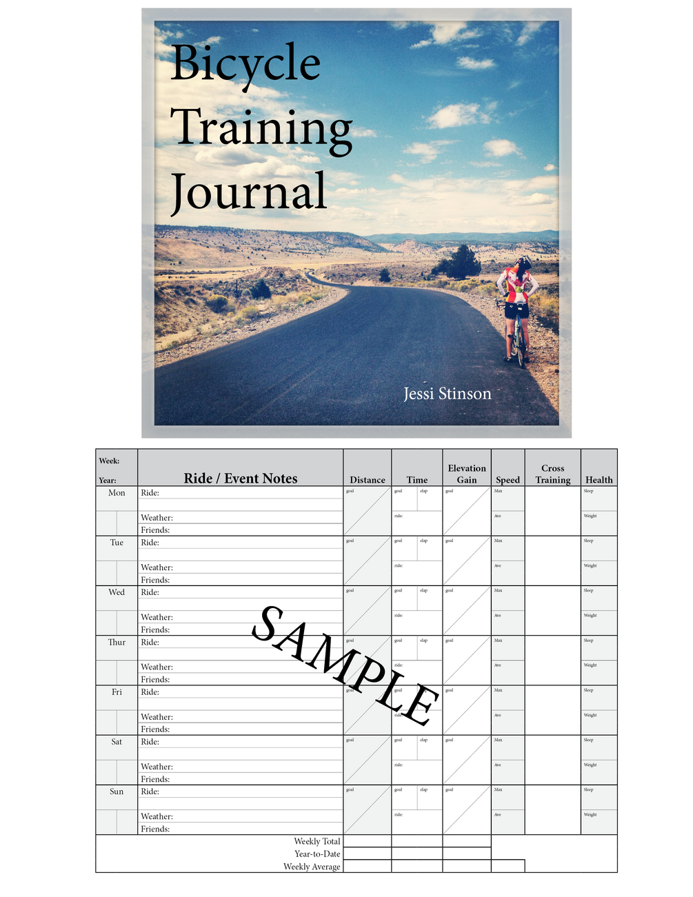 Bicycle Training Journal - 52 Weeks (by Jessi Stinson)