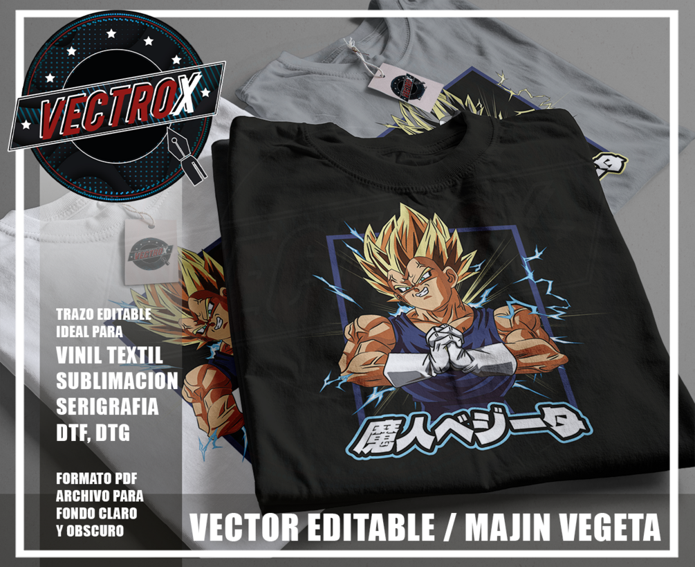 Vector Editable - Majin Vegeta