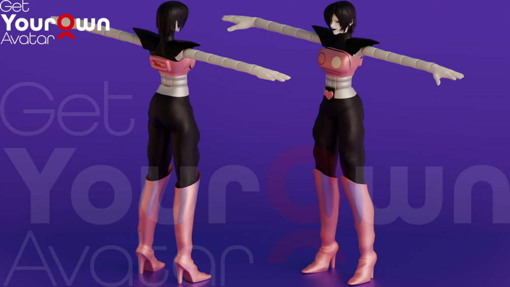 CyberLynx Rigged 3D Feline Cyborg Avatar for VRChat