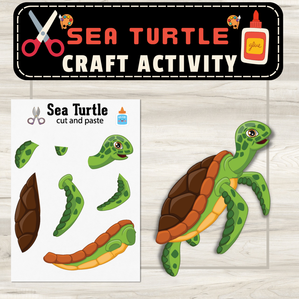 Sea Turtle Craft Cut & Paste Activity: Dive into Ocean Exploration
