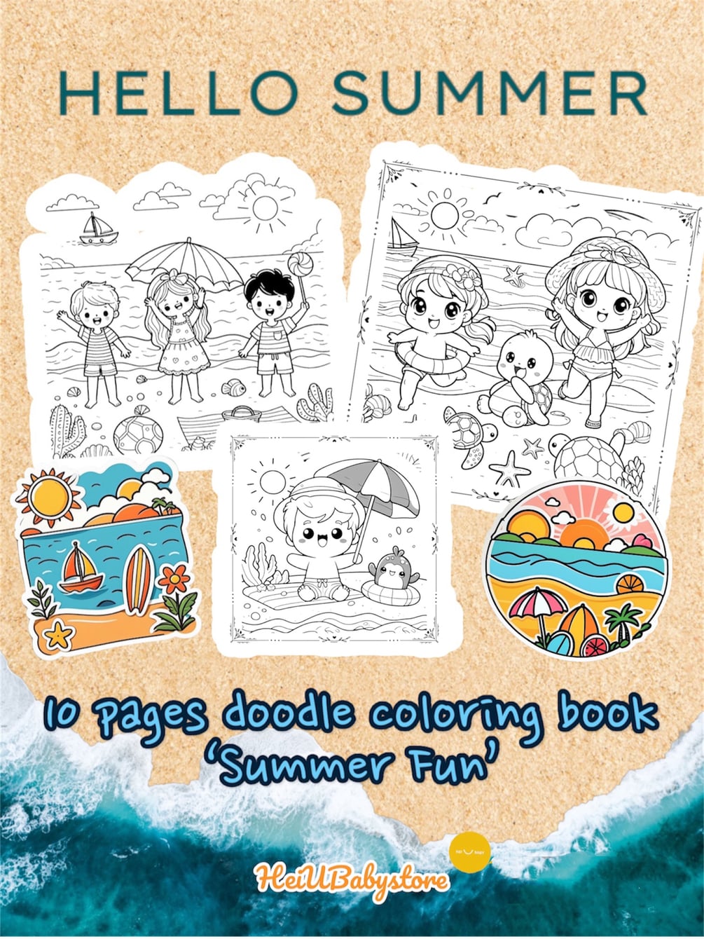Summer fun coloring book