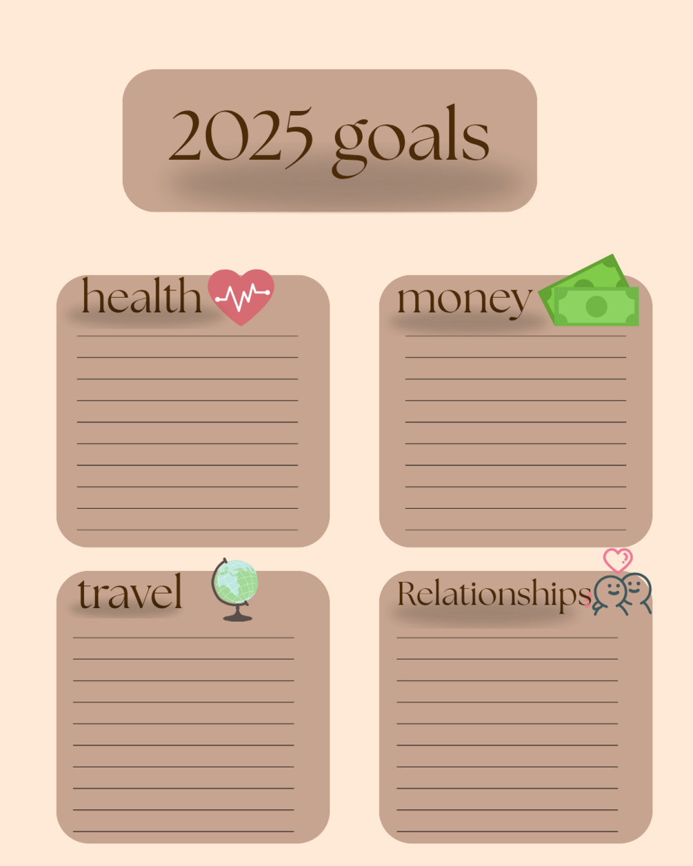 "2025 Goal Planner | Printable & Aesthetic Life Organizer