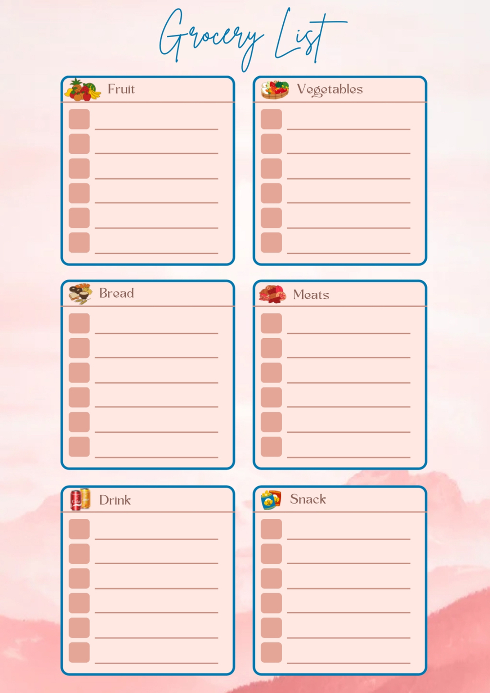 Meal Planner & Grocery List Bundle – Simplify Your Week