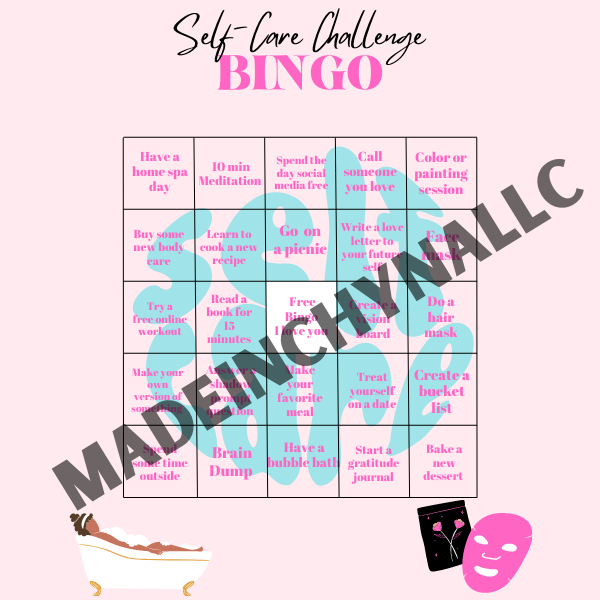 Self Care Bingo Template