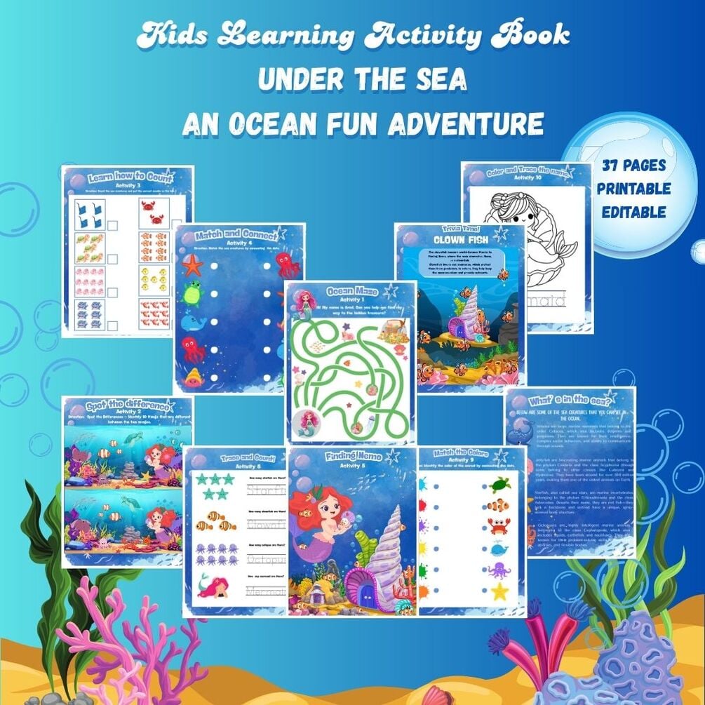 Under the Sea Theme Busy Books _ Learning Activities