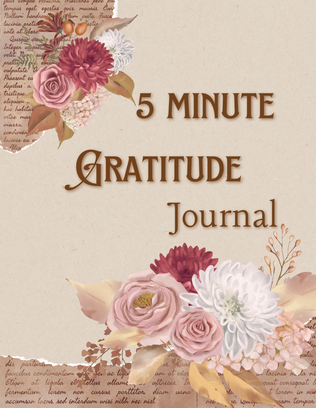DAILY 5 MINUTE GRATITUDE JOURNAL
