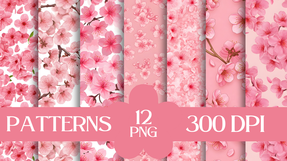 Pink Cherry Blossom Patterns