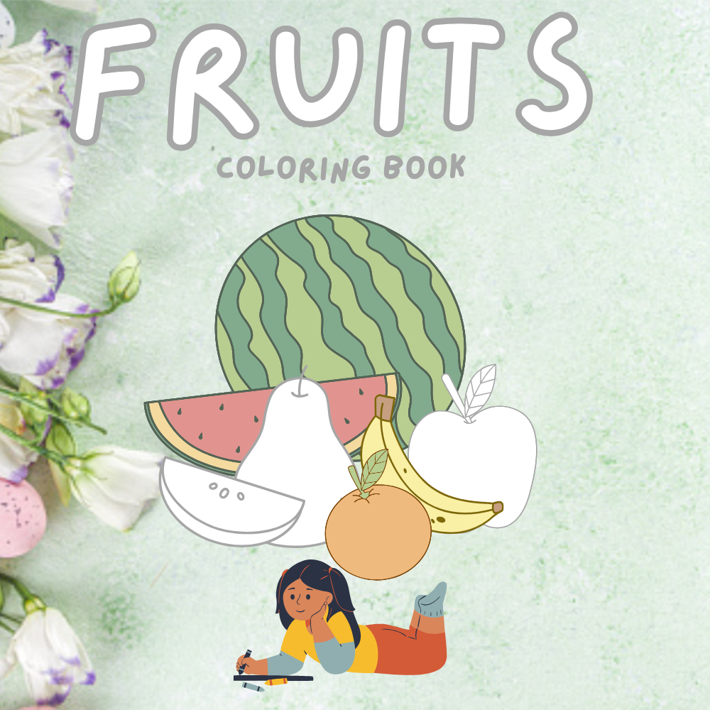 Coloring Pages - Adult And Kids Coloring Book, Fruit Coloring Sheets ...