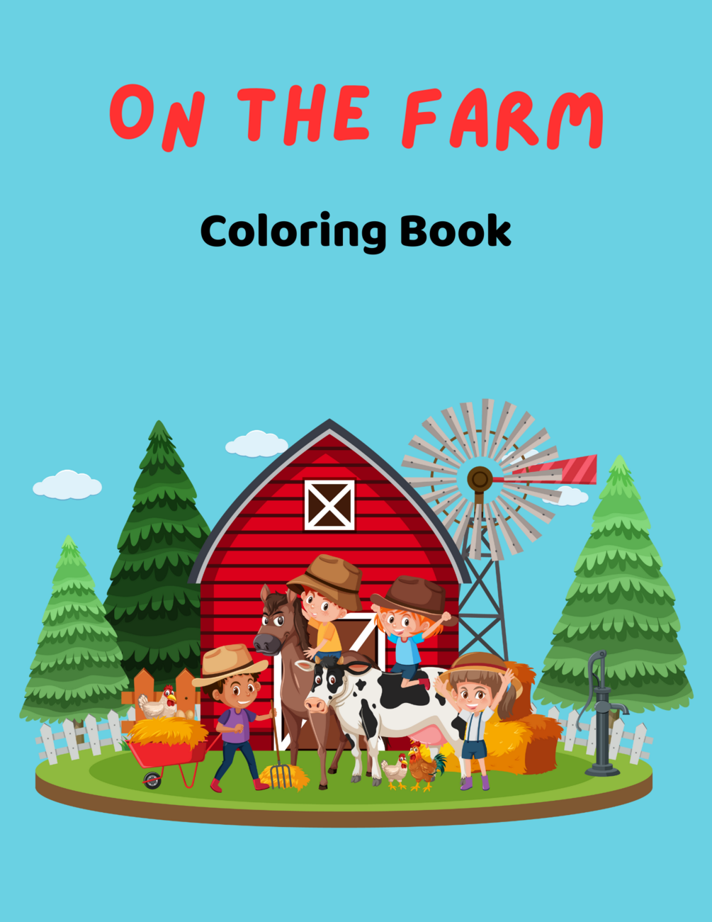 On the Farm Coloring Book