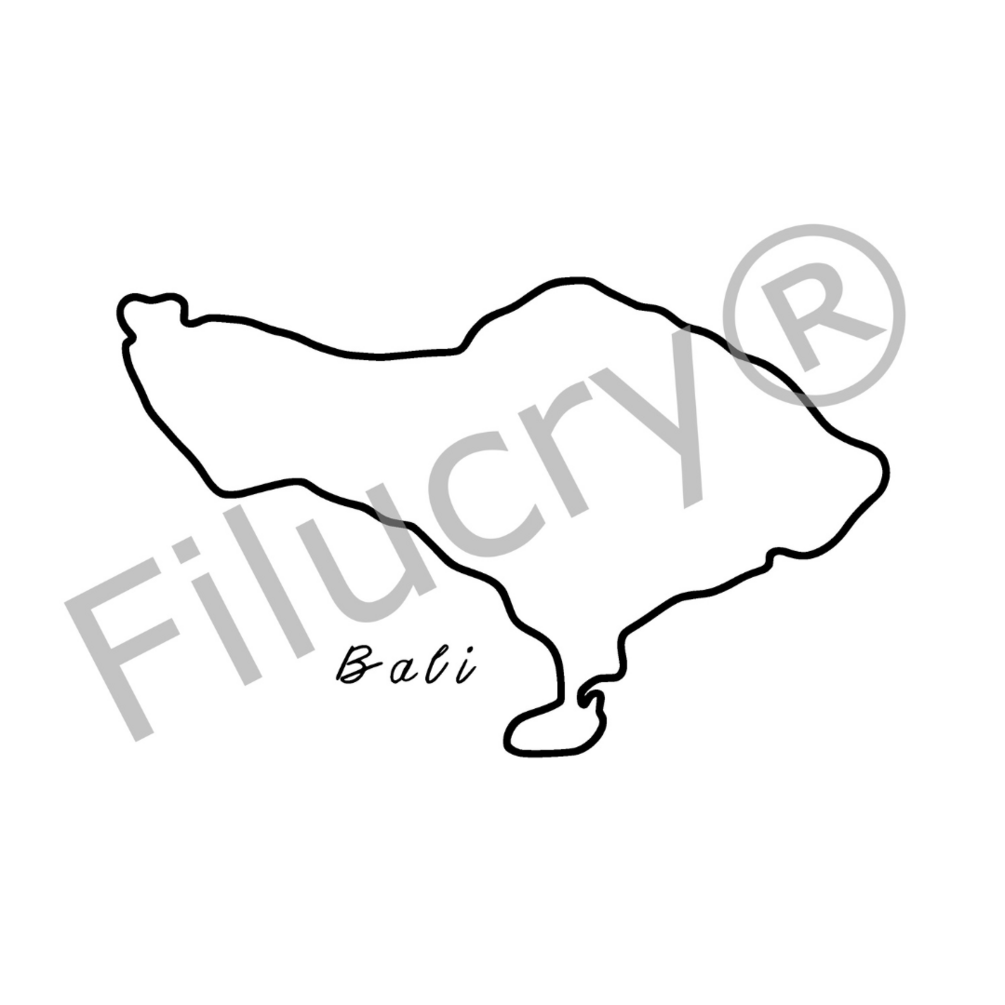Bali Outline SVG, PNG, JPG, PDF