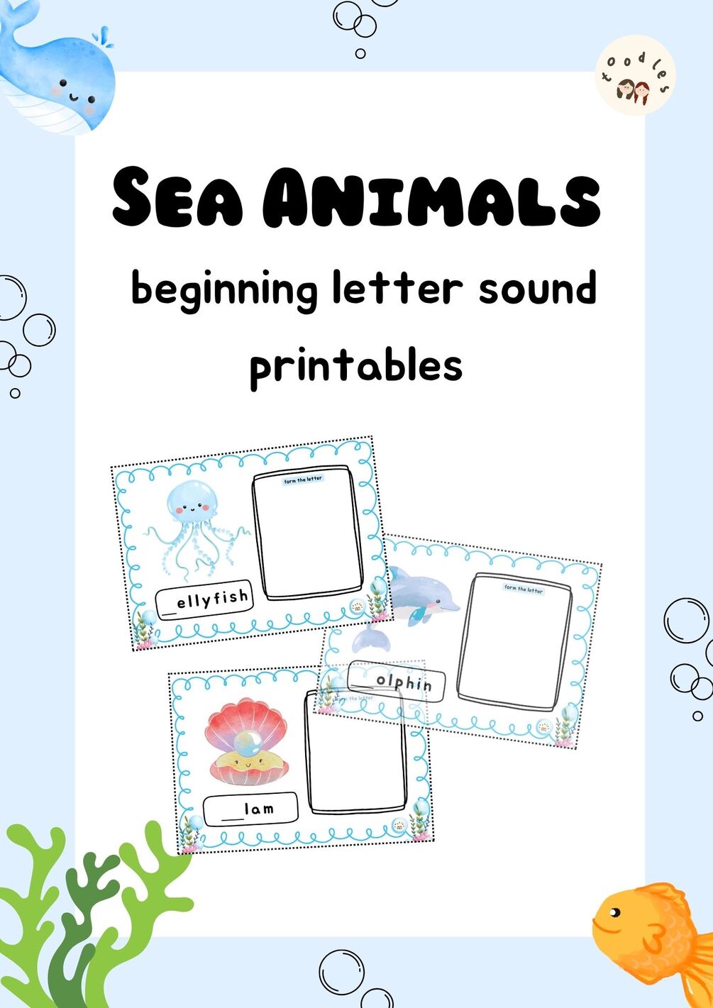 Sea Animal Beginning Letter Sound