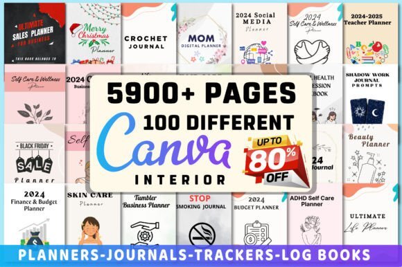 100 Different Canva Kdp Interior Graphics