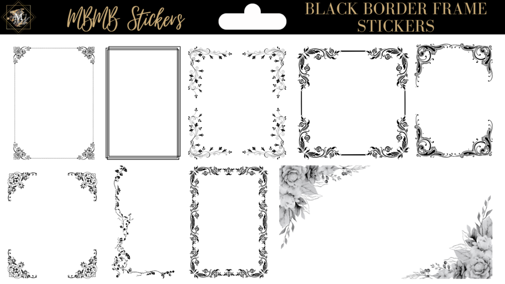 Black Border Frame Stickers