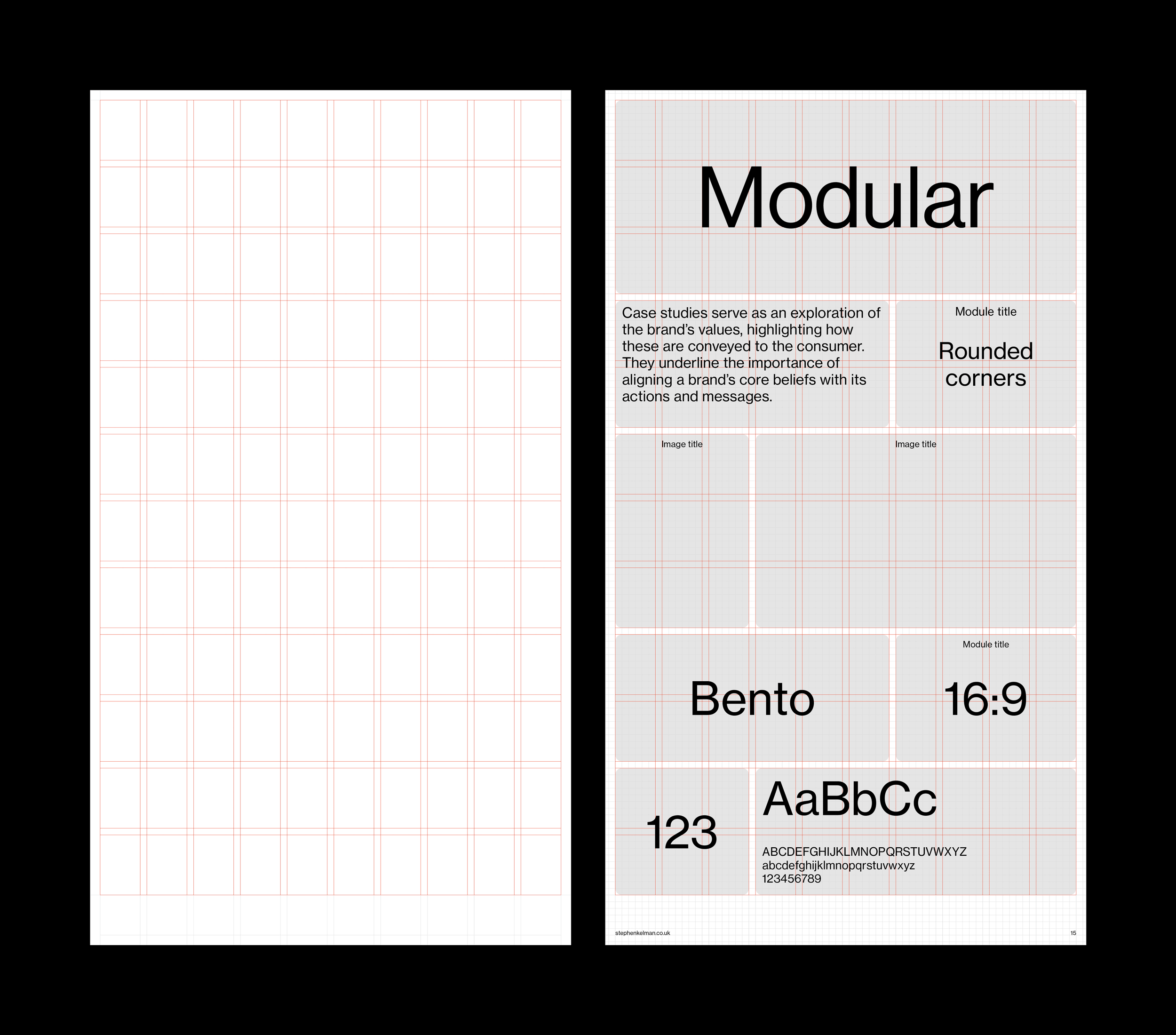 Bento Style Presentation Grid System For Adobe InDesign Portrait