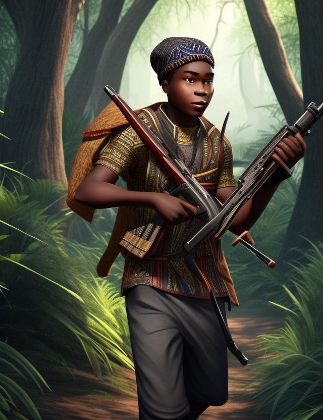An African Tale: Hunter’s mysterious hat