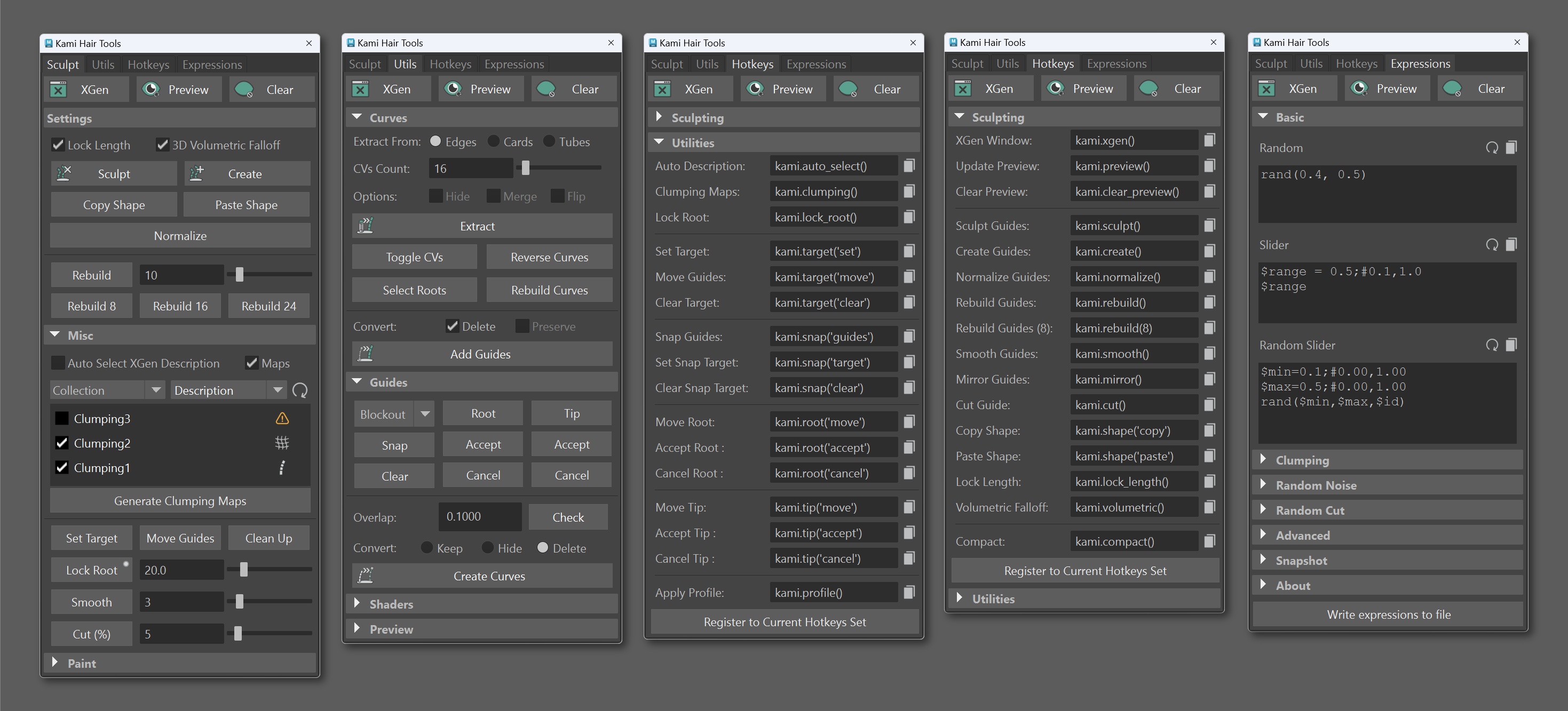 Kami Hair Tools - Maya XGen Plugin
