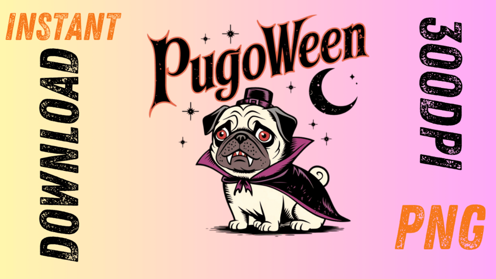 PugoWeen: Adorable Vampire Pug Costume | Halloween Pet Costume Ideas