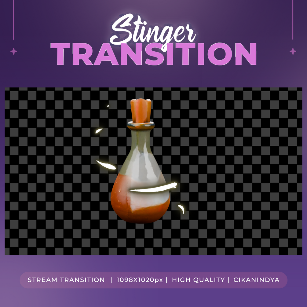Animated Stinger Transition | Magic Potion Vial Animation for Fantasy ...