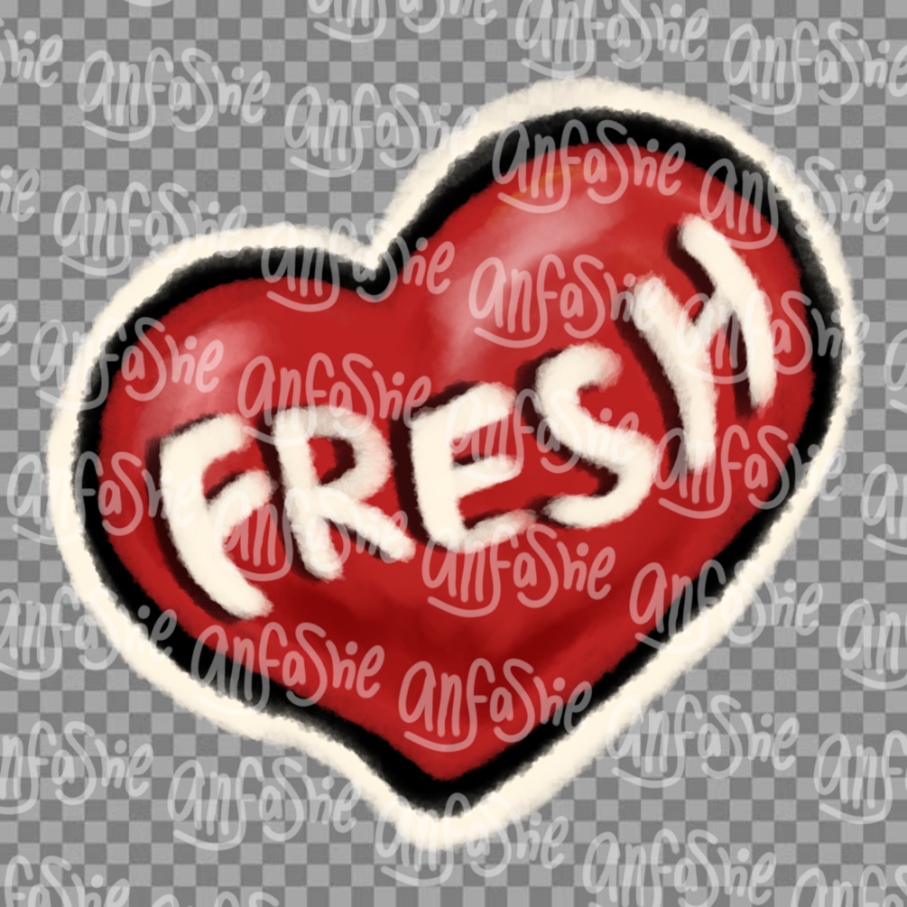 [Free Download] Fresh Heart PNG - Digital Download, Sticker Design ...
