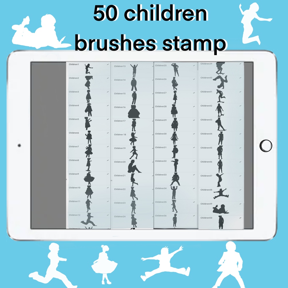 kids stamps brushes for Procreate