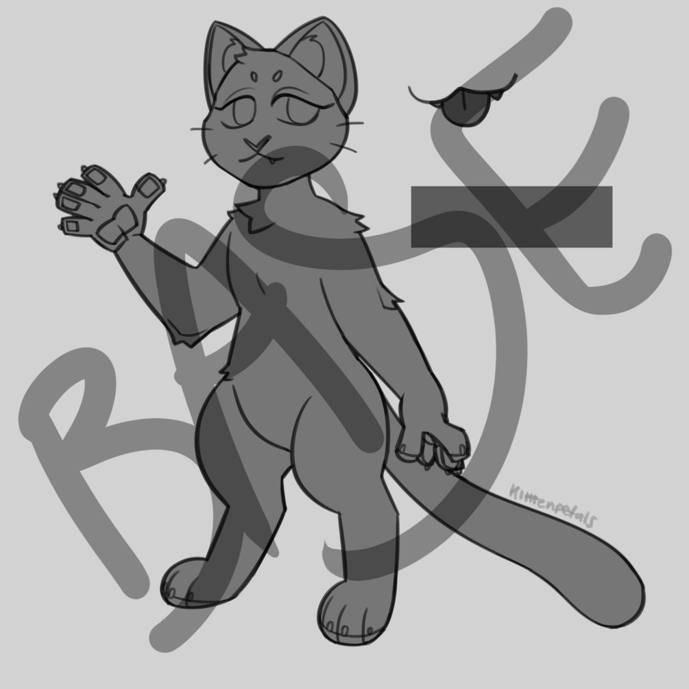 simple cat base!! (2 ear types + claw types)