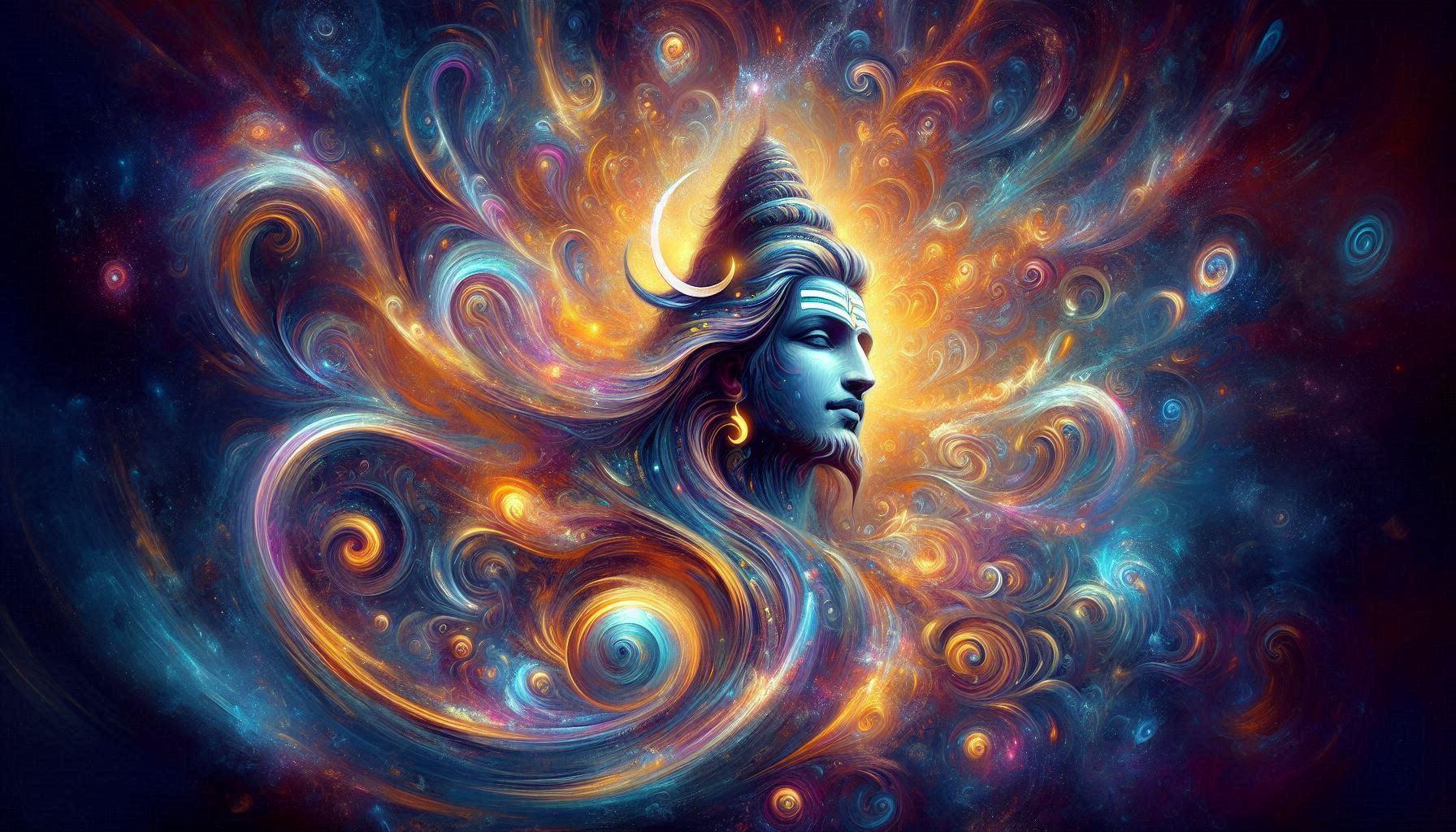 Cosmic Ascendance - Abstract Mahadev 11 Painting