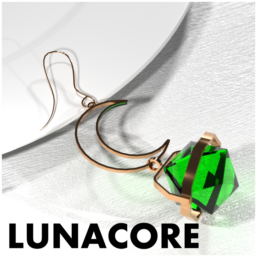 [For VRchat] Moon Silhouette Piercing "LUNACORE" [PhysBone Compatible]