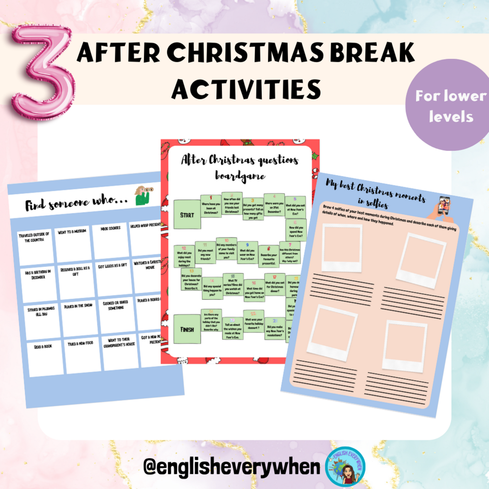 AFTER CHRISTMAS ACTIVITIES (LOWER LEVELS)