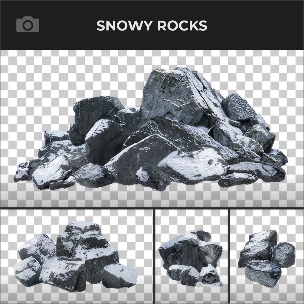 SNOWY ROCKS