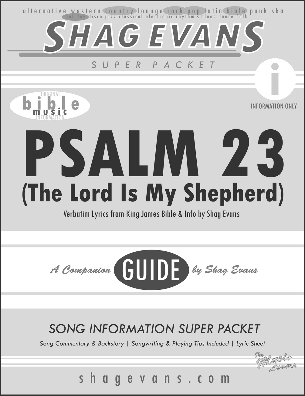 PSALM 23 (The Lord Is My Shepherd) - Song Information Super Packet ...