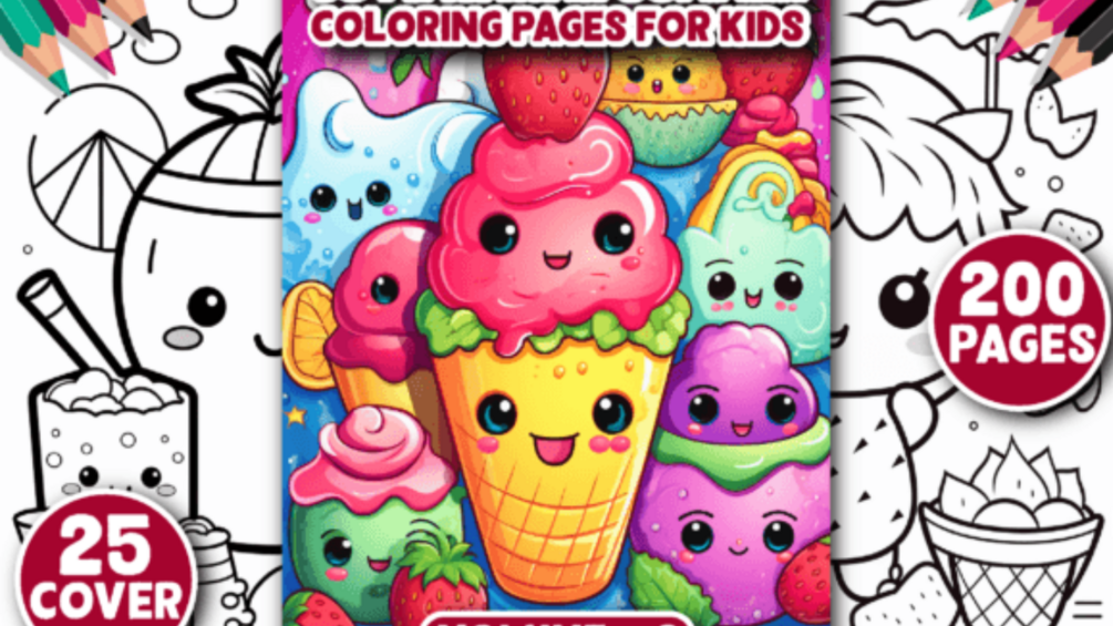 200 Cute Kawaii Summer Coloring Pages