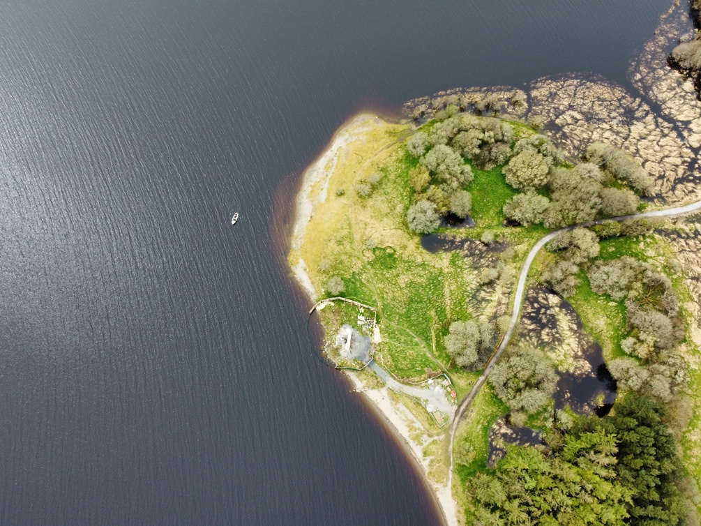 Emerald Shores: A Bird's Eye View of an Irish Lake