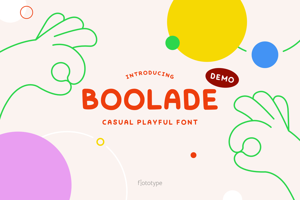 Boolade DEMO | Display font | Handwriting font | Casual playful font