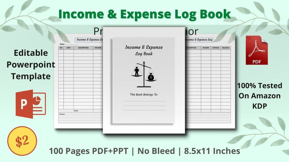 Income & Expense Log Book