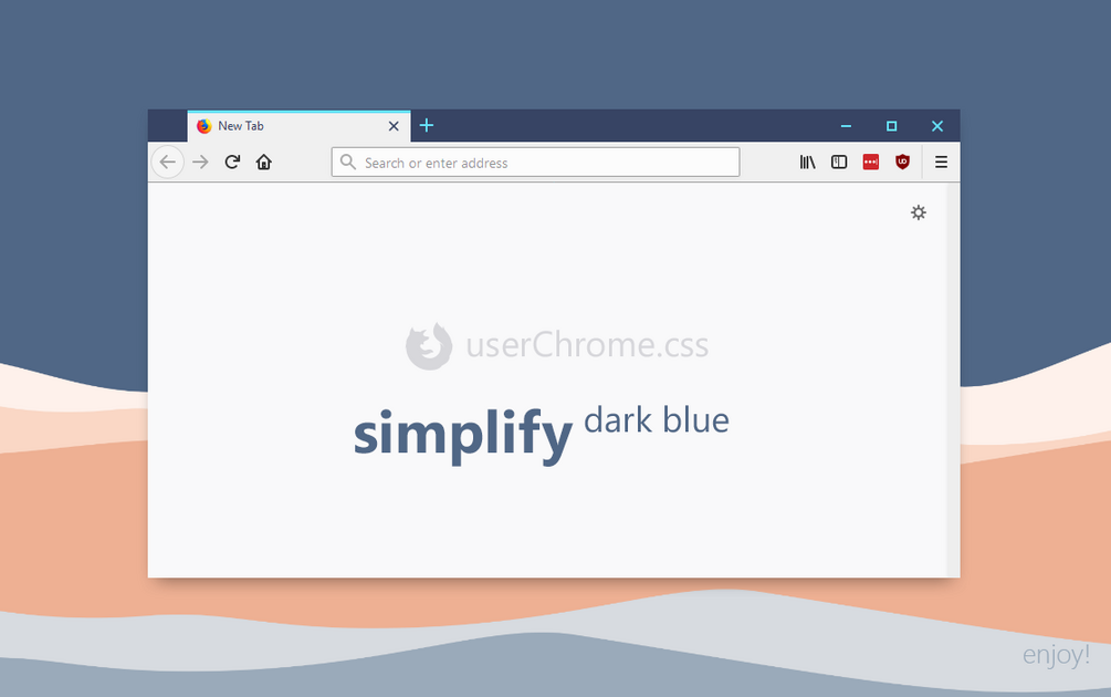 Simplify Dark Blue - Firefox Theme