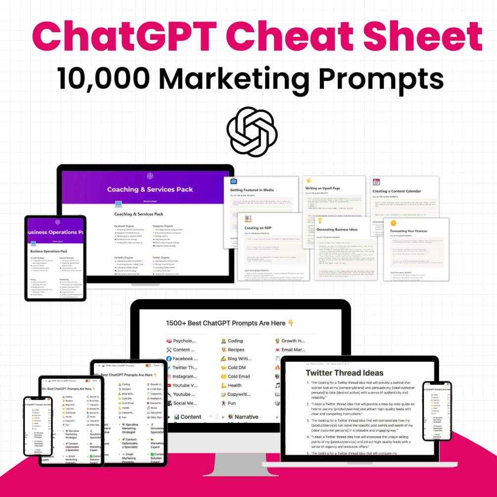1500+ Pro-Level ChatGPT Prompts for Every Need