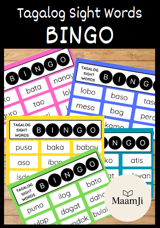 Tagalog Sight Words BINGO