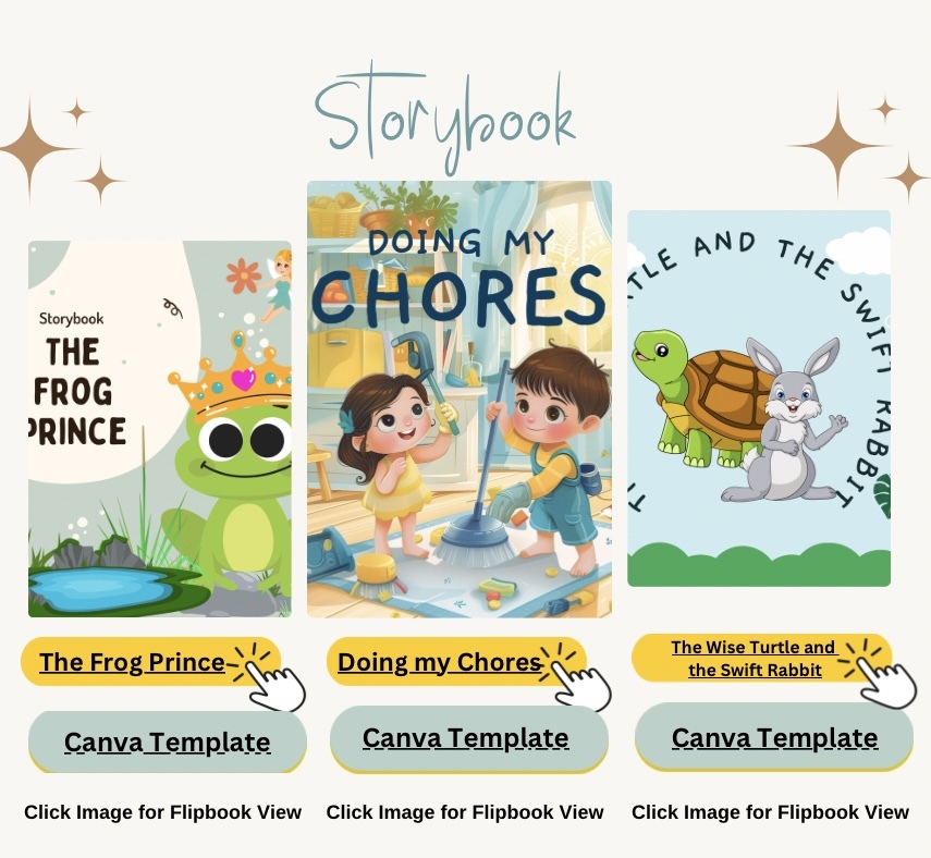 Storybook Bundle (3 Short Story for Kids) Editable Template
