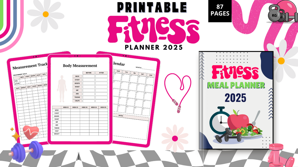 2025 Daily Fitness Planner: Printable