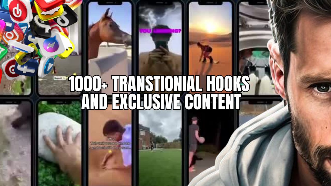 1,000+ Transitional Hooks With Premium Content | Boost Views | Increase Engagement | More Followers