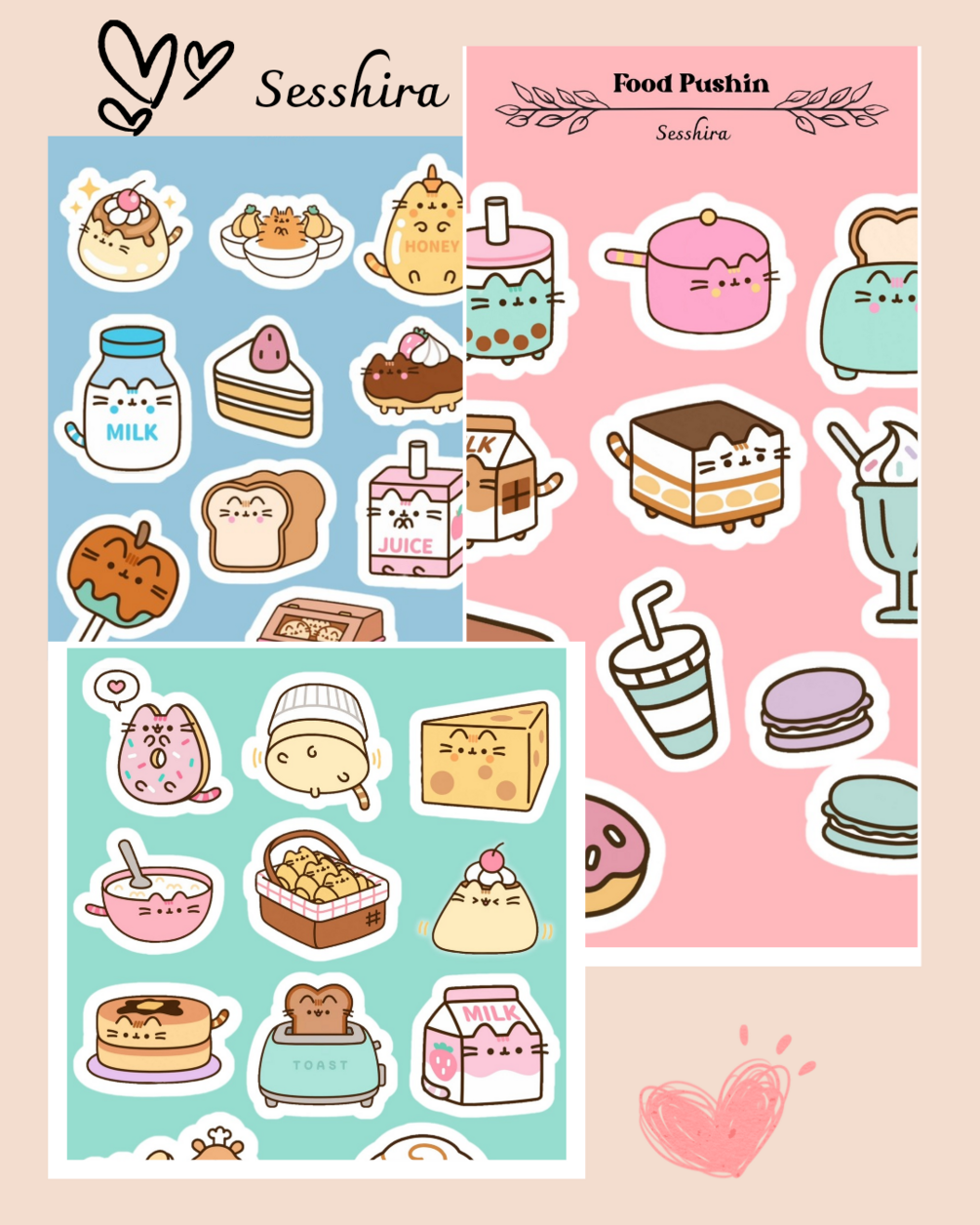 Digital Sticker Food Pushin