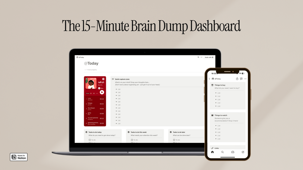 The 15-Minute Brain Dump Dashboard
