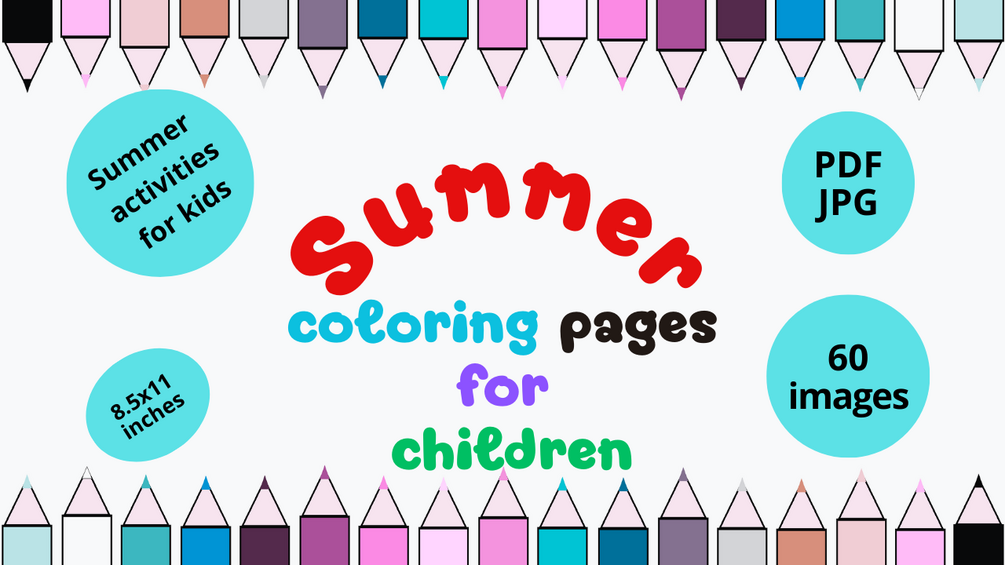 60 printable summer coloring pages for children
