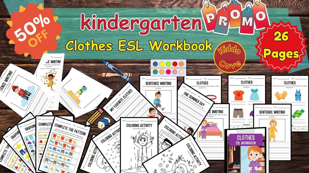 Clothes ESL Workbook - Kindergarten