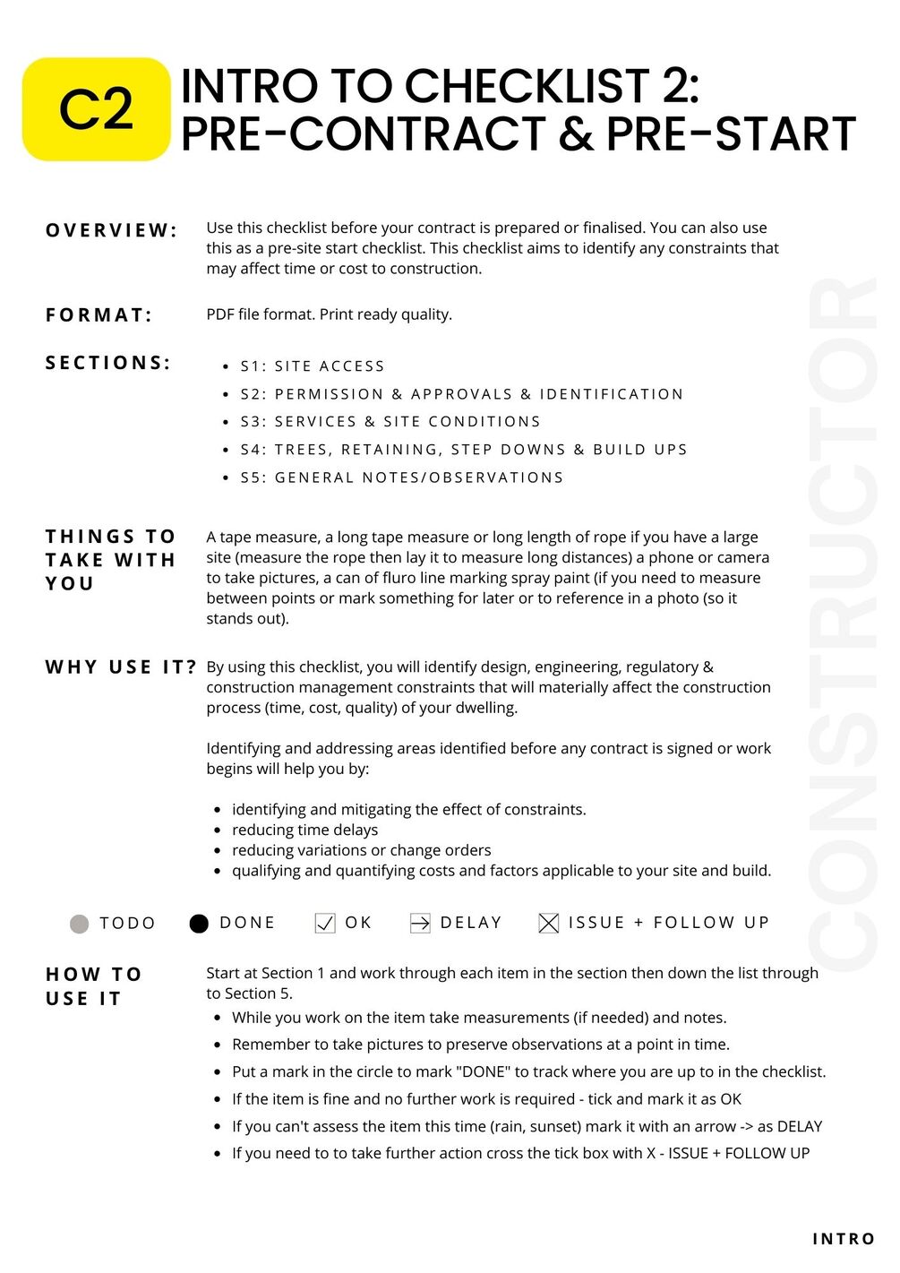 CHECKLIST 2: Navigating Your Construction Journey: Pre-Contract & Pre-Start