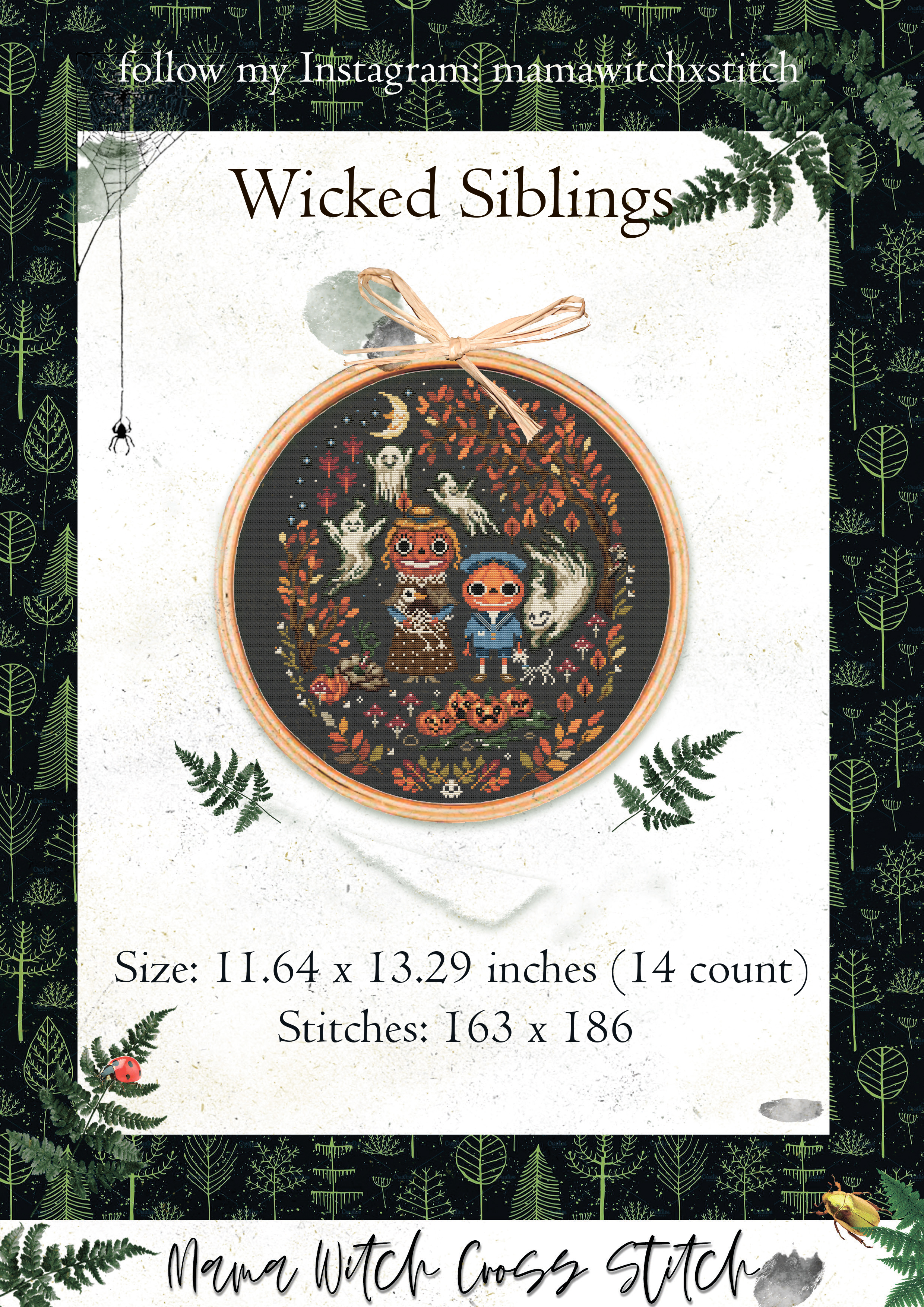 WICKED SIBLINGS cross stitch pattern