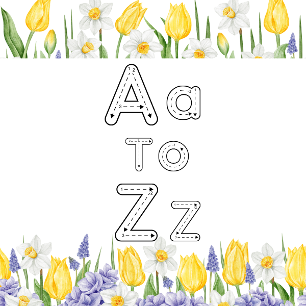 ABC Spring Tracing Cards
