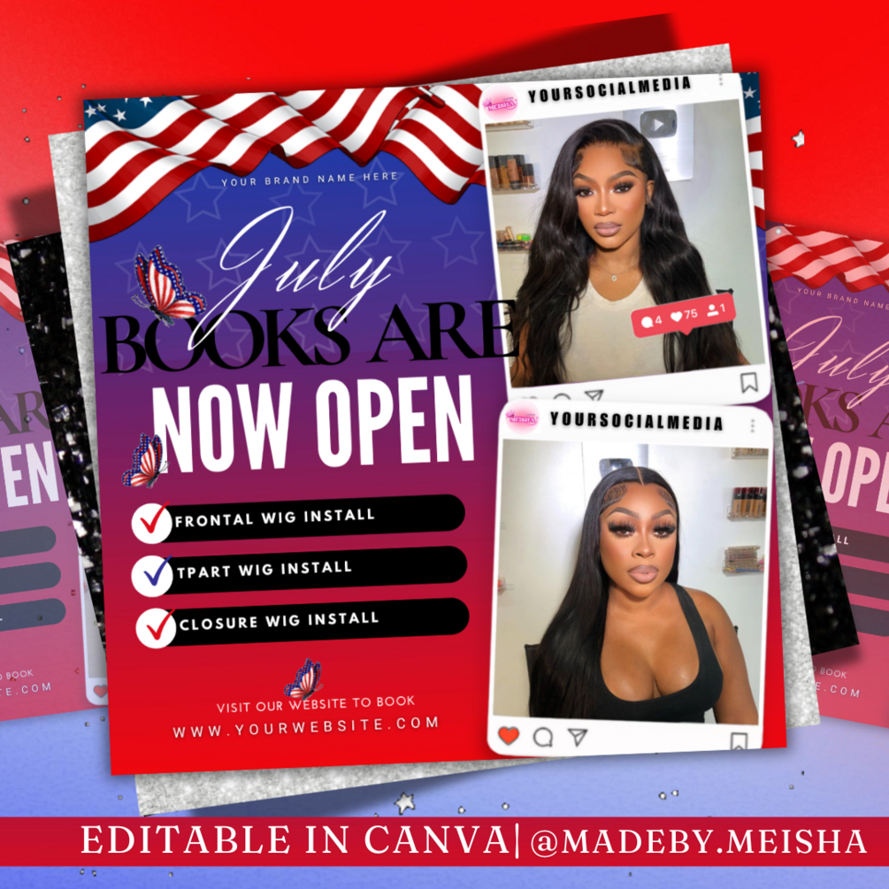 July Book Now Flyer